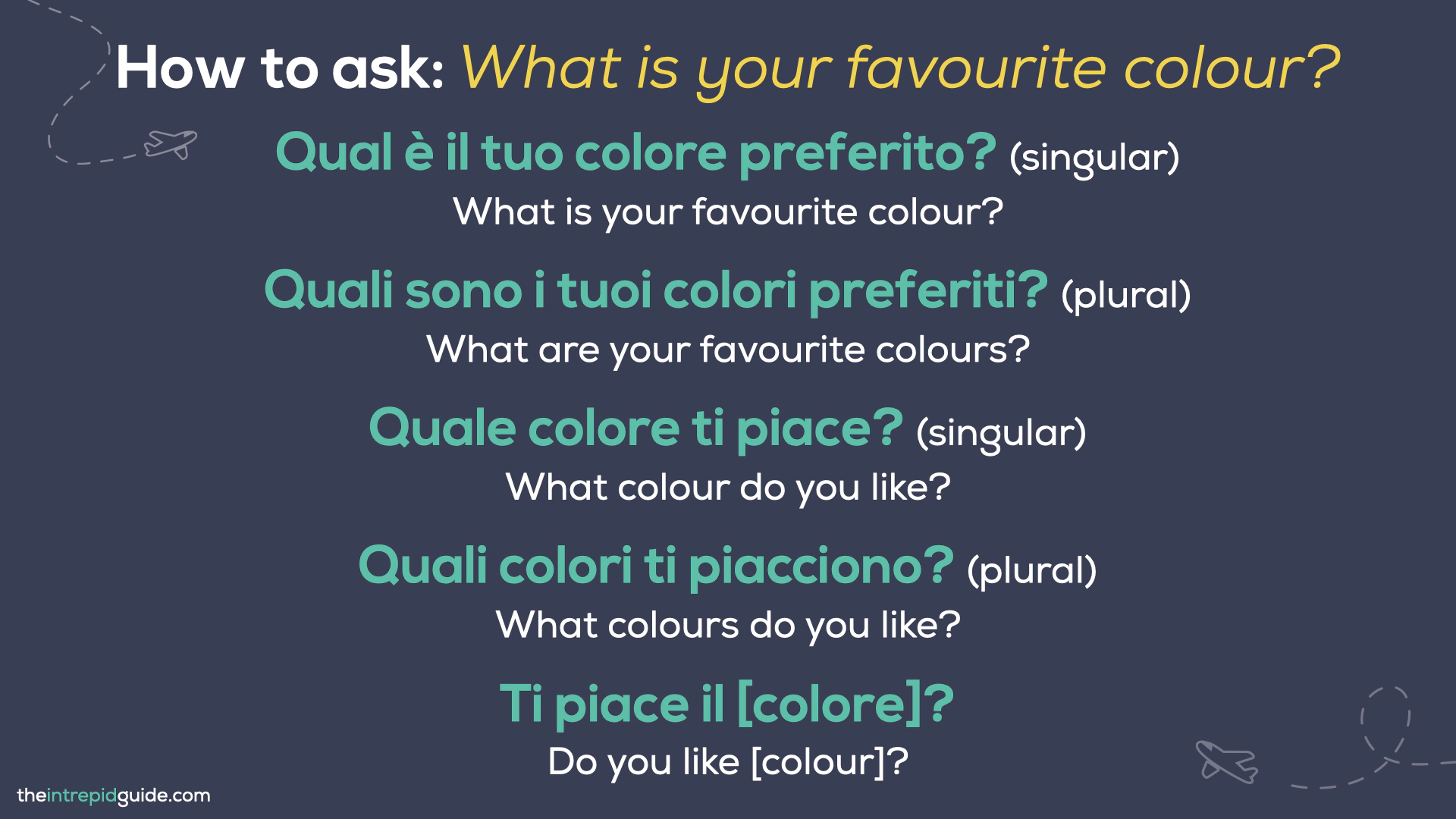 25 Colours in Italian and How to Use Them + FREE PDF 📚 - The Intrepid Guide